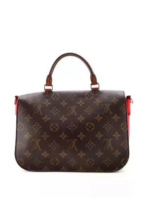 LOUIS VUITTON Vaugirard Handbag Monogram Canvas With Leather Satchel Red