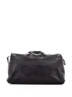 Saint Laurent Flap Pocket Duffle Bag Leather Large Travel Bag - Black