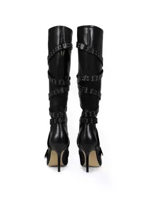 NIIHAI Strappy Knee-high Stiletto Boots