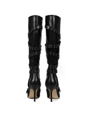 NIIHAI Embellished Knee-high Stiletto Boots