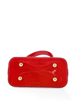 LOUIS VUITTON Alma Handbag Vernis With Monogram Canvas Bb Satchel - Red