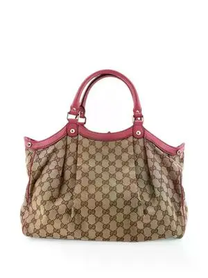 Gucci Sukey Gg Canvas With Leather Medium Tote Bag - Brown