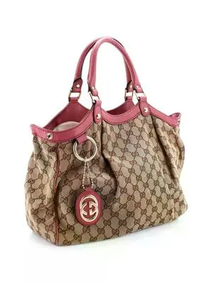 Gucci Sukey Gg Canvas With Leather Medium Tote Bag