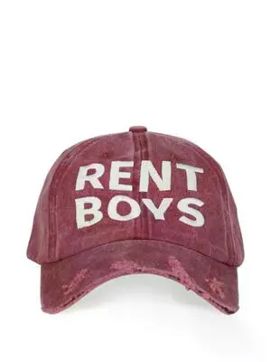 CAPTURE GALLERY Distressed Embroidered Cap - Red