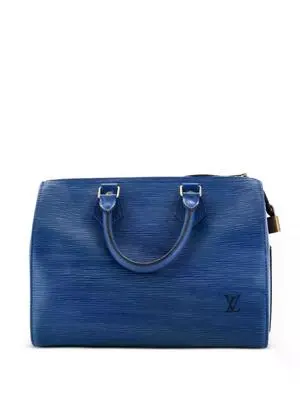 LOUIS VUITTON Speedy Handbag Epi Leather Satchel - Blue