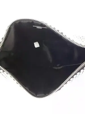 Prada Crystal Embellished Satin Mini Satchel - Black