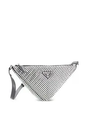 Prada Crystal Embellished Satchel - Black