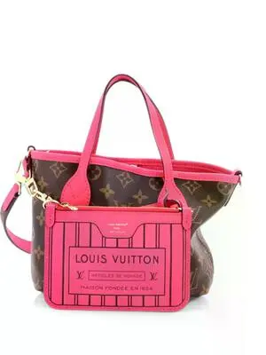 LOUIS VUITTON Monogram Canvas And Leather Neverfull Bandouliere Inside Out Bb Tote Bag - Pink