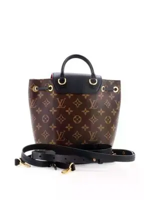 LOUIS VUITTON Montsouris Nm Monogram Canvas With Leather Backpack