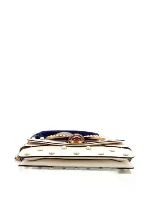 Gucci Broadway Pearly Bee Embellished Leather Mini Shoulder Bag