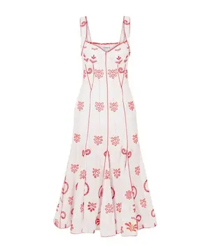 Charo Ruiz Ibiza Tiered Broderie Anglaise Cotton-blend Midi Dress - No