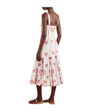 Charo Ruiz Ibiza Tiered Broderie Anglaise Midi Dress