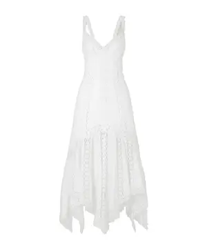 Charo Ruiz Ibiza Blossel Asymmetric-hem Midi Dress - White