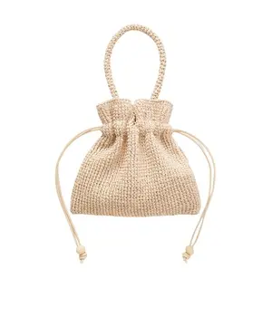 LOEFFLER RANDALL Woven Handbag - Nude