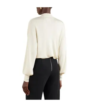 Galvan Cream Turtleneck Bodysuit