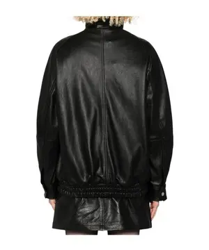 Nour Hammour Long-sleeve Leather Jacket