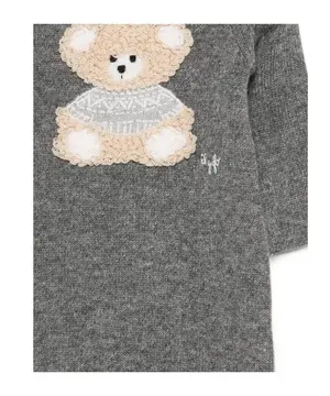 IL GUFO Bear-motif Knitted Romper
