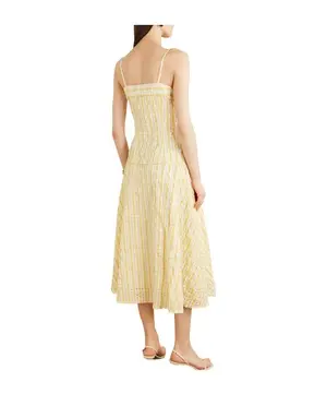 Rosie Assoulin Striped Seersucker Midi Dress