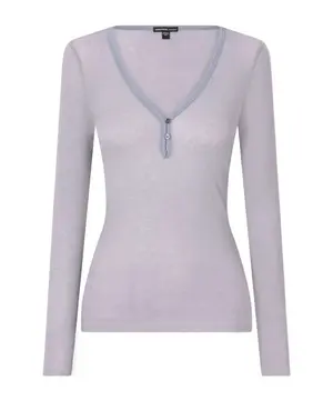 JAMES PERSE Ribbed Cotton And Cashmere-blend T-shirt - Gray