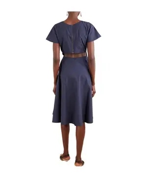 Rosie Assoulin Pleated Cotton-taffeta Midi Dress
