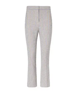 Veronica Beard Checked Cotton-seersucker Skinny Pants