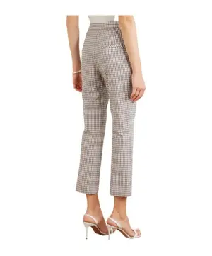 Veronica Beard Checked Cotton-seersucker Skinny Pants