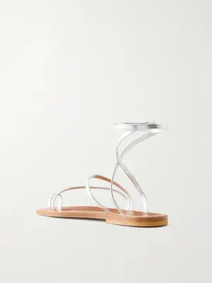 K.JACQUES Metallic Leather Thong Sandals