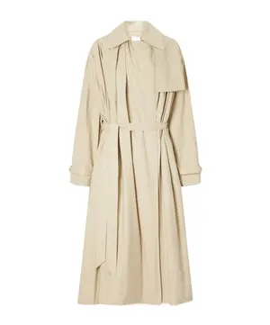 Calvin Klein Cotton Gabardine Trench Coat - Nude