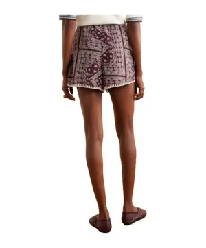 Veronica Beard Printed Cotton-blend Voile Shorts