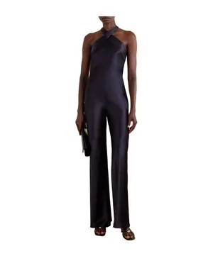 Galvan Eve Satin Jumpsuit
