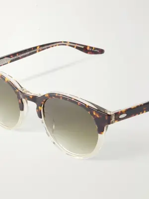 Barton Perreira Round Twotone Sunglasses