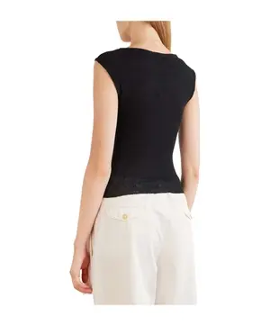 JAMES PERSE Ribbed Cotton And Cashmere-blend Tank