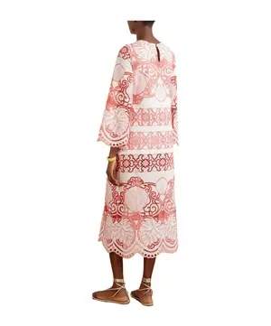 Borgo De Nor Broderie Anglaise Cotton-blend Midi Dress - No