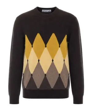 BALLANTYNE Argyle Crewneck Knitted Sweater - No