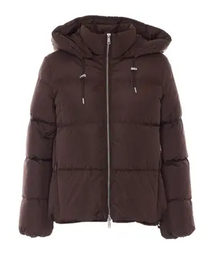 Add Hooded Quilted Down Jacket - No