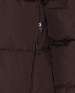 Add Hooded Quilted Down Jacket - No