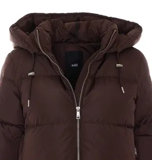 Add Hooded Quilted Down Jacket - No