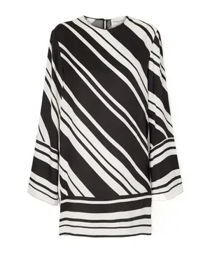 BRANDON MAXWELL BRANDON MAXWELL Striped Twill Mini Dress