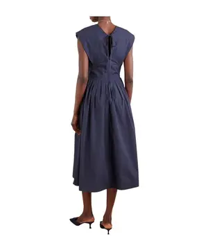 Rosie Assoulin Gathered Cotton-taffeta Midi Dress