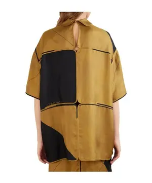 Calvin Klein Patchwork Silk-twill Shirt