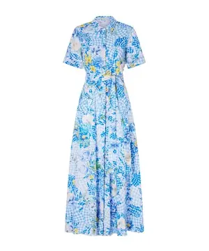 MARY KATRANTZOU Floral Cotton-blend Maxi Dress - No