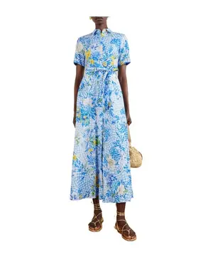 MARY KATRANTZOU Floral Cotton-blend Maxi Dress