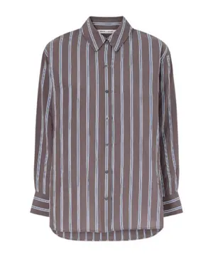 Veronica Beard Striped Woven Shirt - Gray