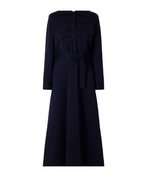 Giuliva Heritage Dora Wool-jersey Midi Dress - Black