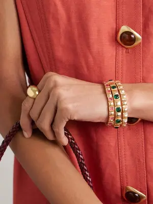 Assouline Multilayer Goldtone Bracelet