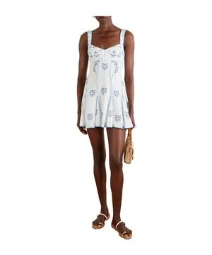 Charo Ruiz Ibiza Anglaise Cotton-blend Mini Dress