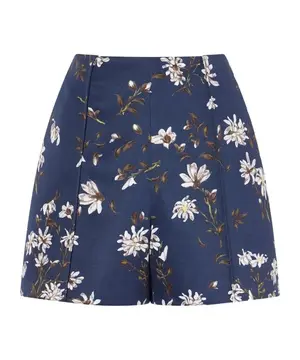 EMILIA WICKSTEAD Emilia Wickstead Floral-Print Drill Shorts