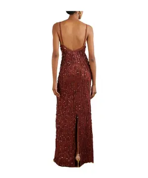 Jenny Packham Sequin-embellished Mesh Gown