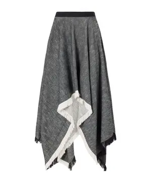 KALLMEYER Colorblock Midi Skirt - Black