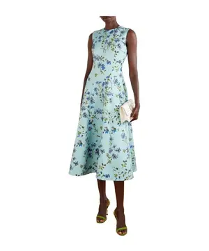 EMILIA WICKSTEAD Floral-print Faille Midi Dress